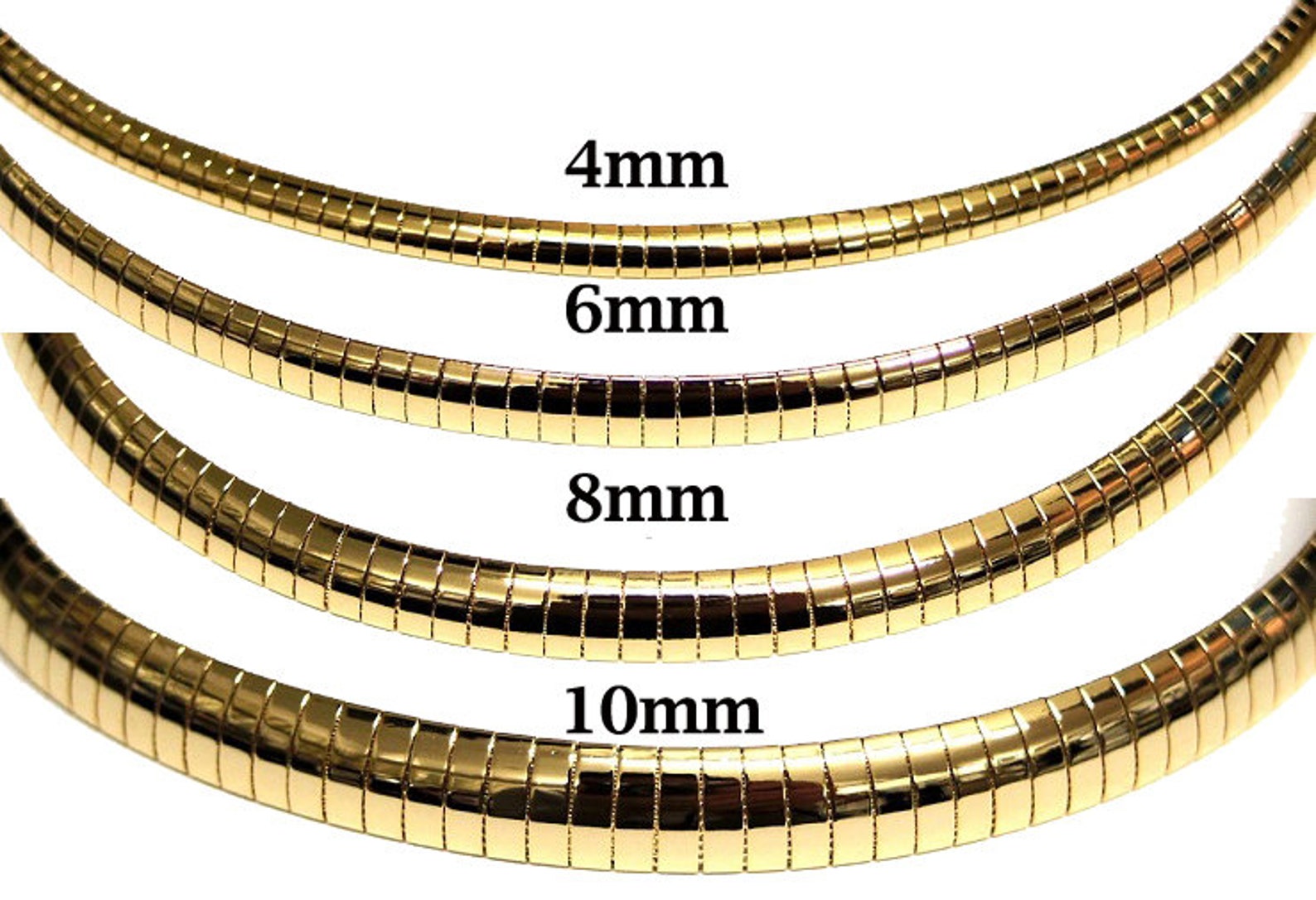 New Women's Fashion Classic Omega Chain 4mm to 10mm with | Etsy