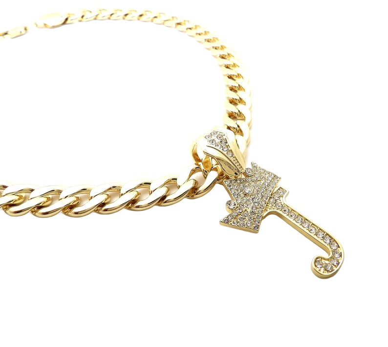 Ice Out Initial Alphabet Letter Gold Pendant - Etsy