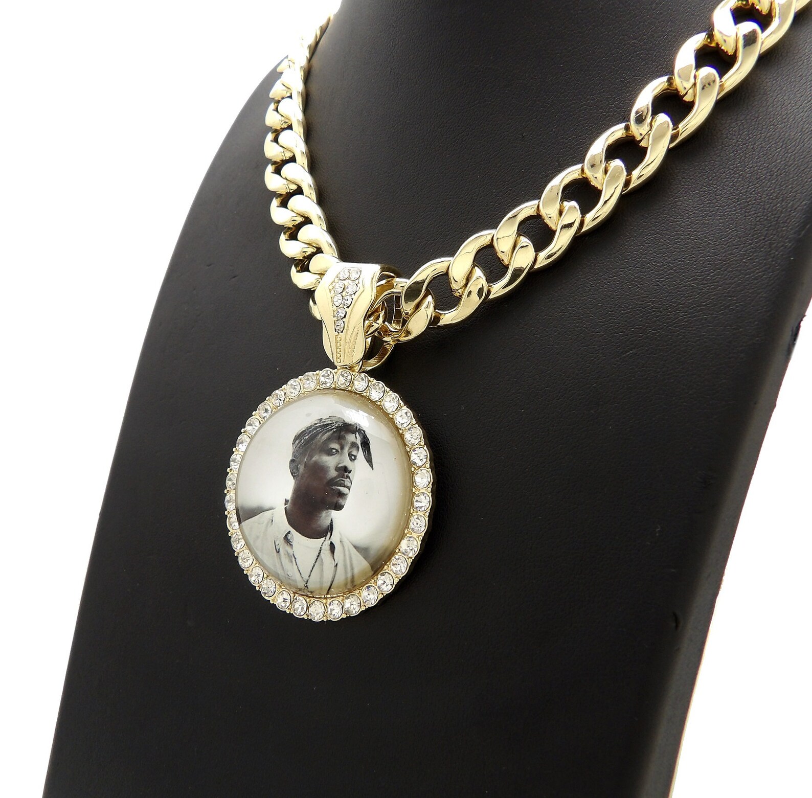New Ice Out Tupac Round Pendant 11mm/20 Cuban Chain Hip - Etsy