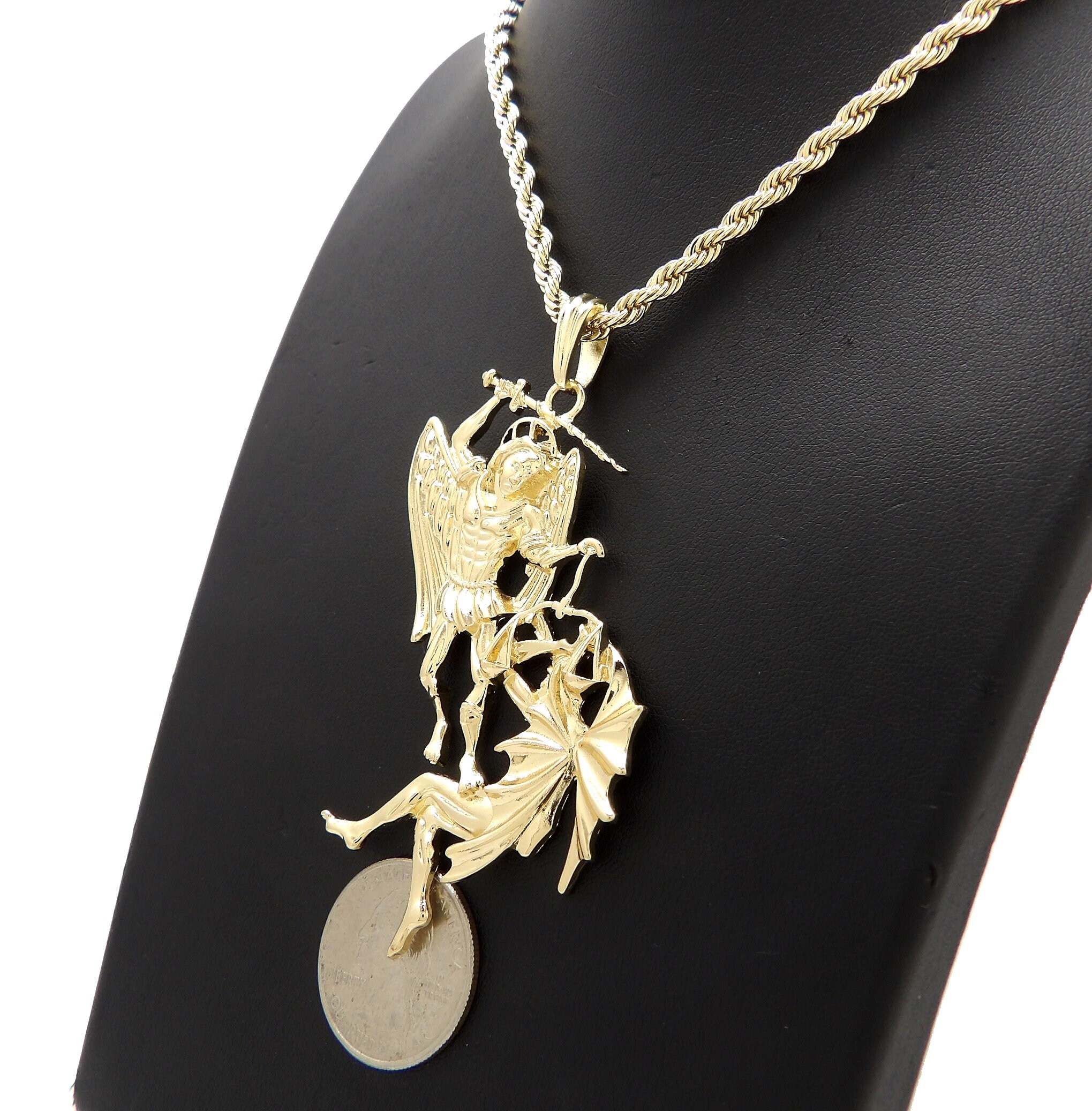 New Archangel Michael Pendant 4mm/24 Rope Chain Fashion - Etsy.de