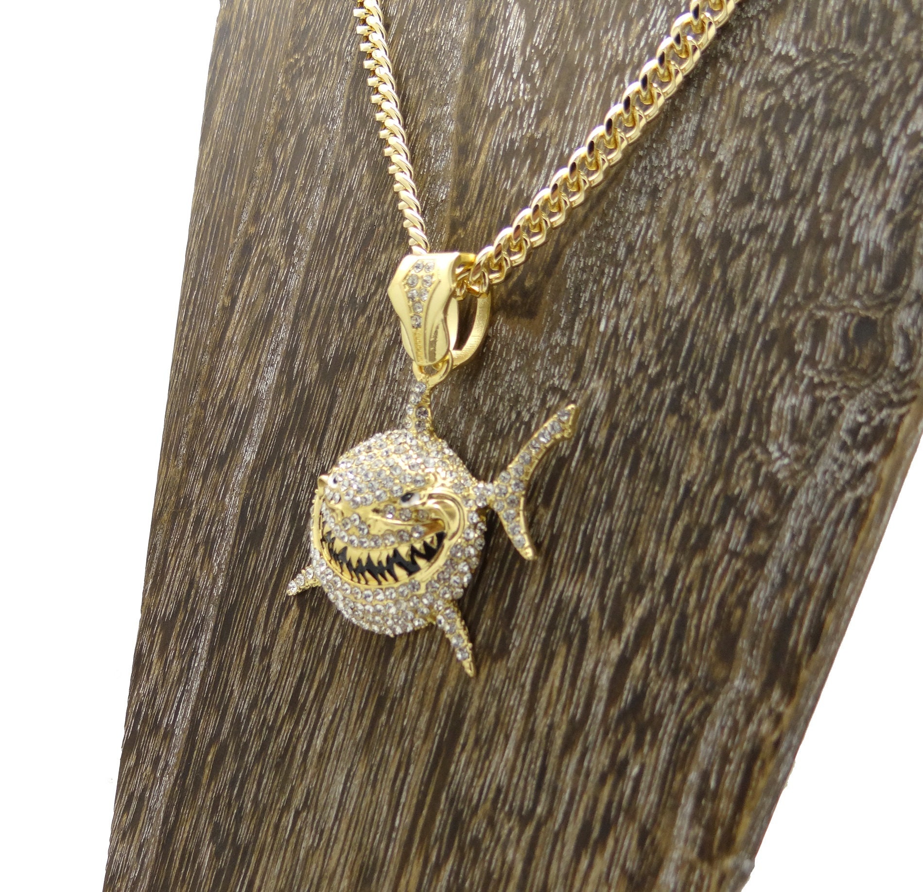 New Iced Shark Pendant 6mm/24 Cuban Chain Fashion - Etsy