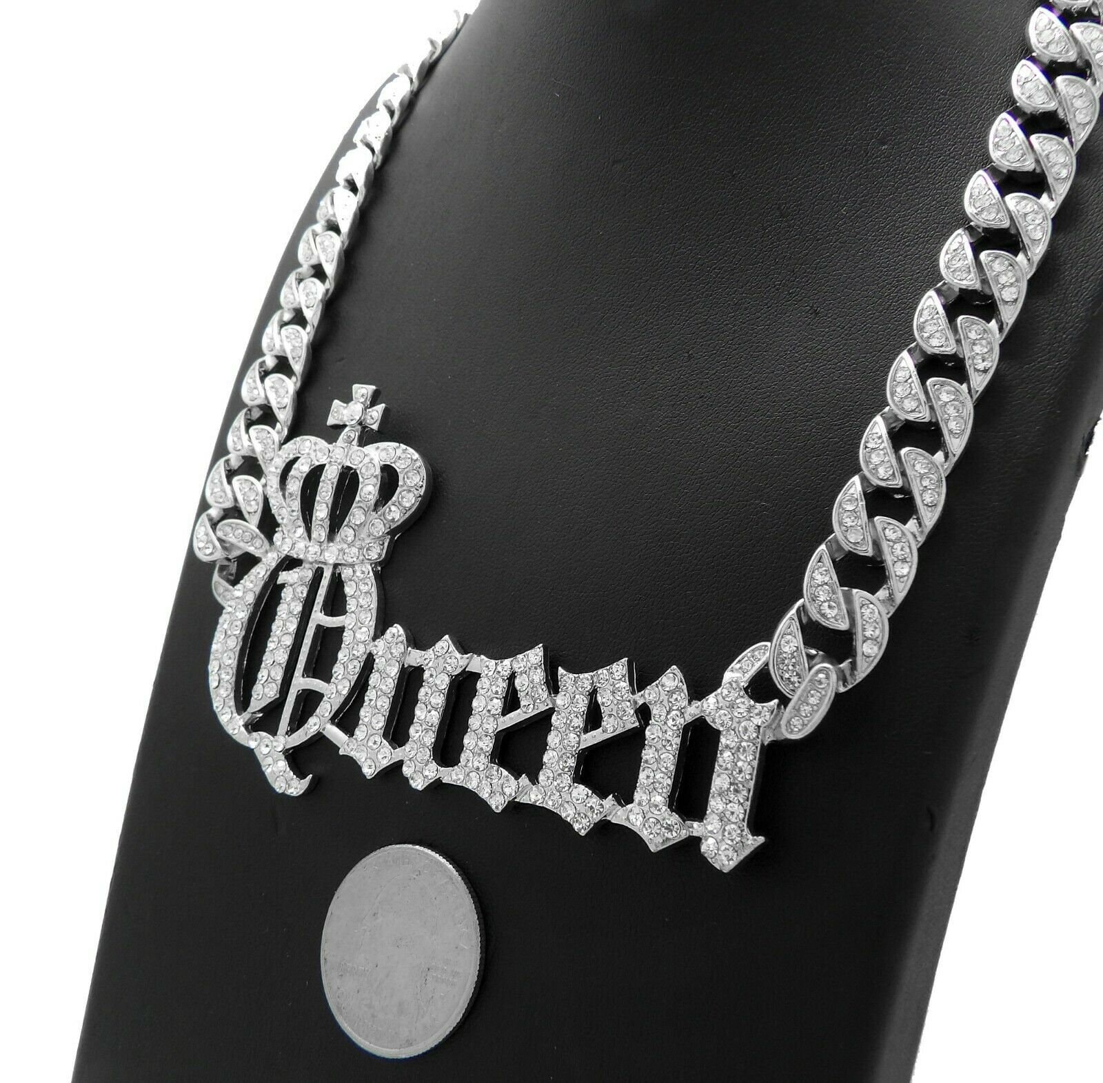 New Iced Out Crown Queen Pendant | Etsy