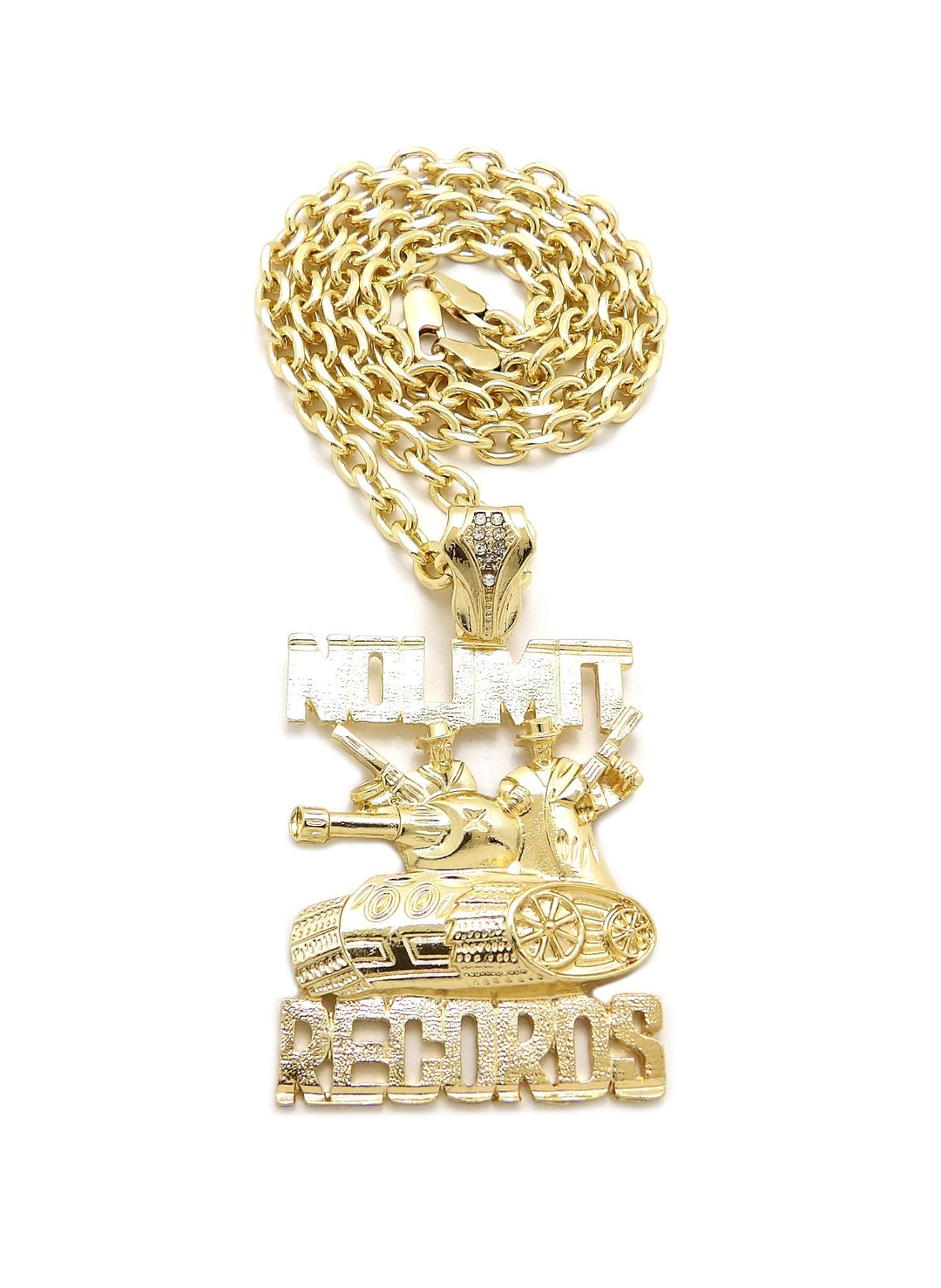 No Limit Record Pendant 5mm/18",20",24" Link Chain Hip Hop Necklace - Etsy