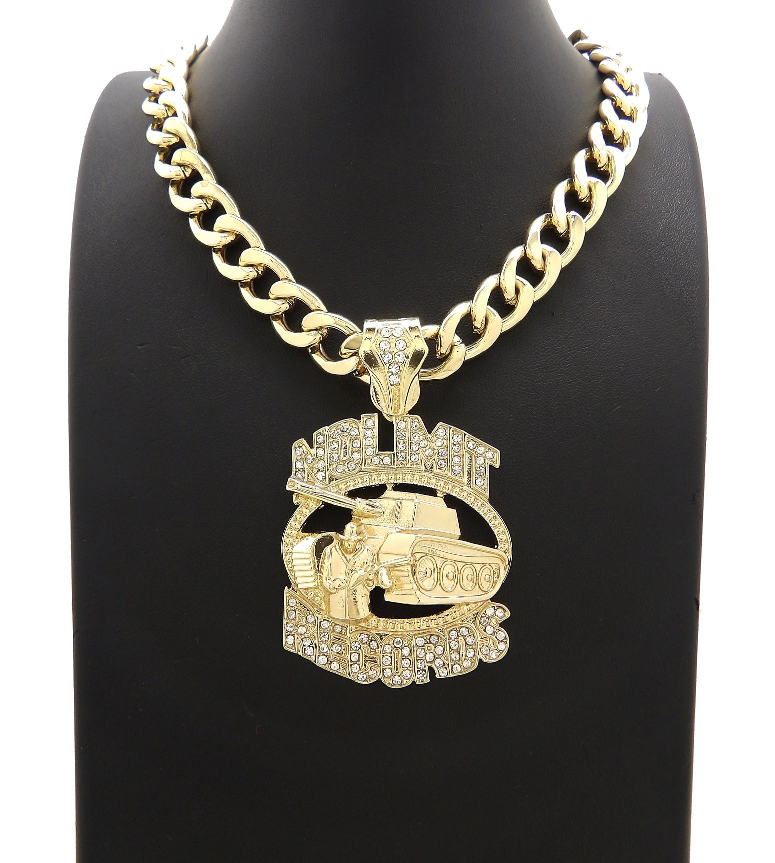 New Hip Hop Iced No Limit Record Pendant 11mm/18" or 20" Cuban Chain ...