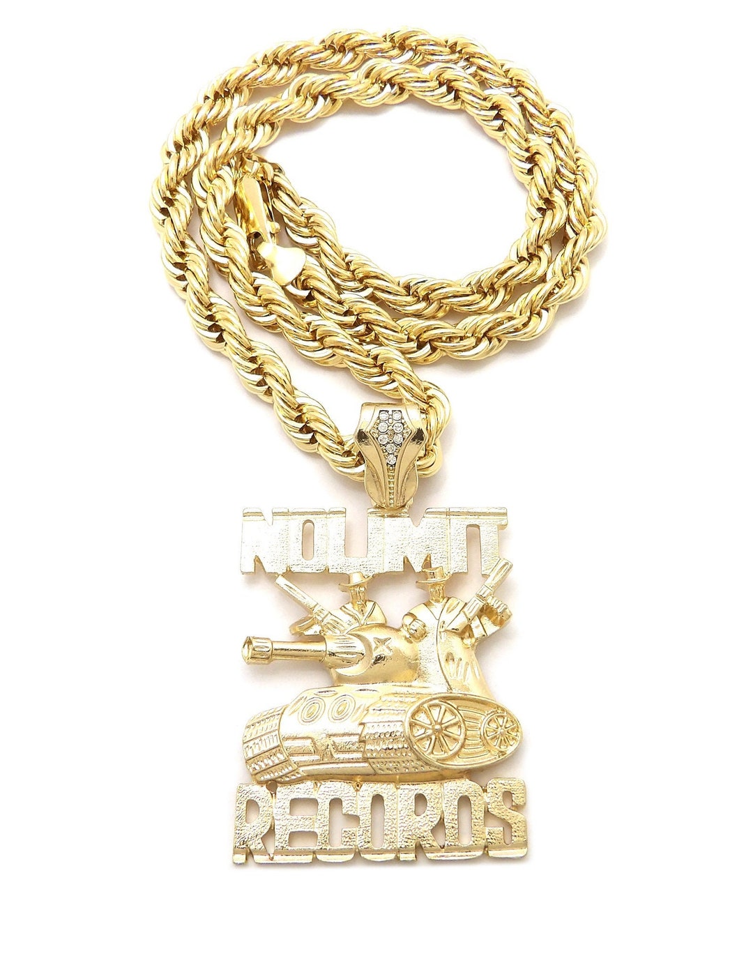 No Limit Record Pendant 8mm/18",20",24" Rope Chain Hip Hop Necklace - Etsy