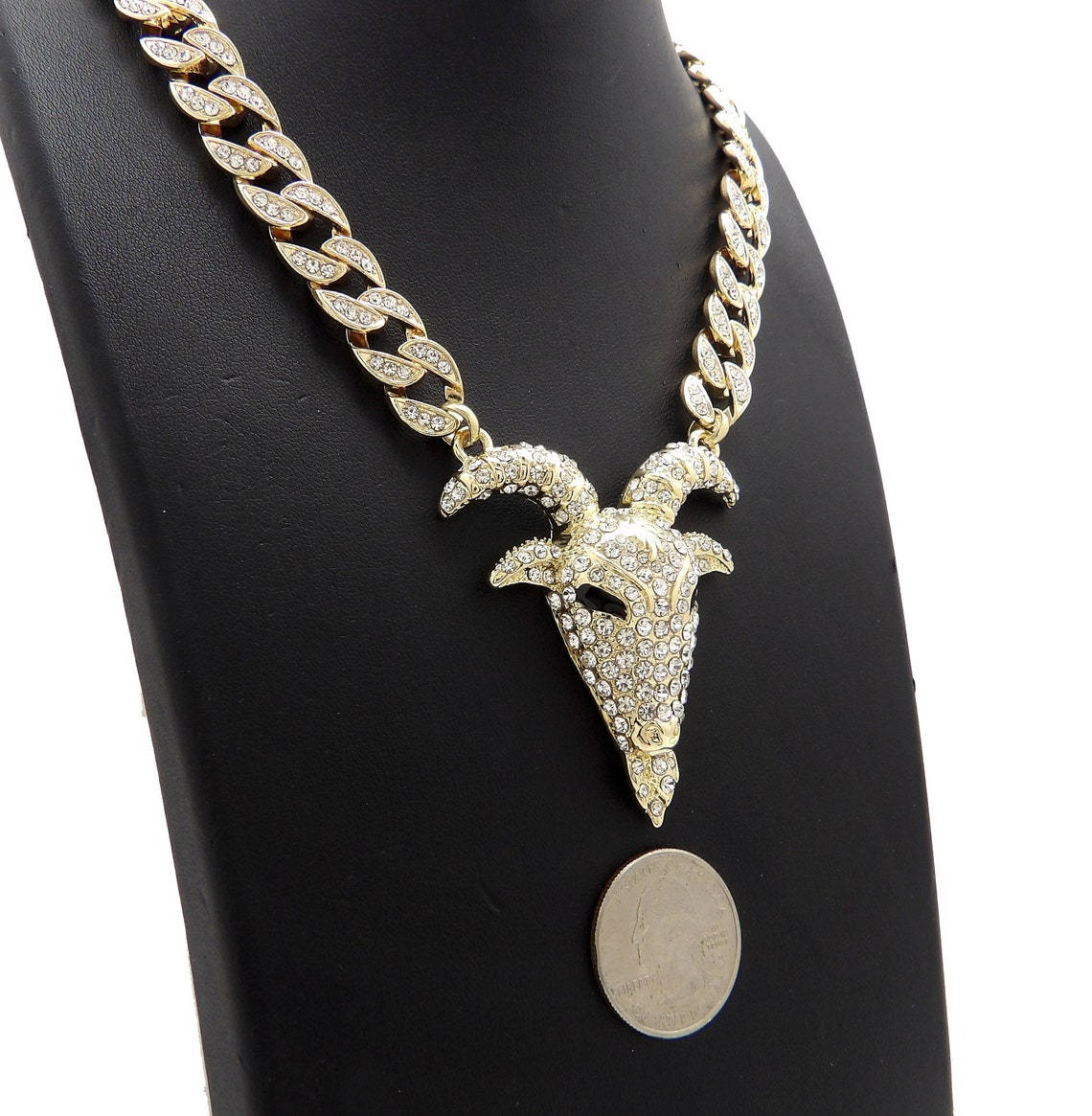 Iced Out Goat Head Pendant 10mm/182024 Ice - Etsy