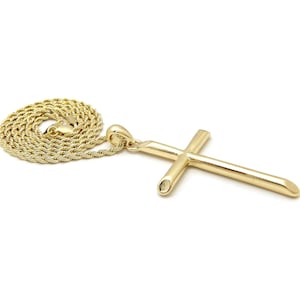 New Solid Cross Pendant Box,rope,cuban Chain Fashion Necklace - Etsy