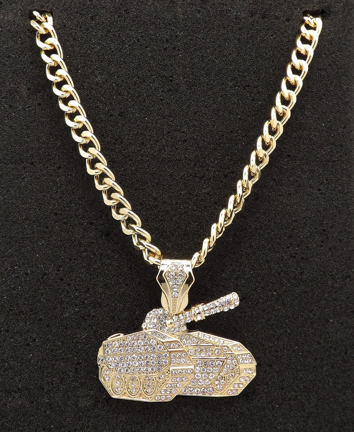 New Iced Out No Limit Tank Pendant 9mm/18",20",24" Cuban Chain Necklace ...