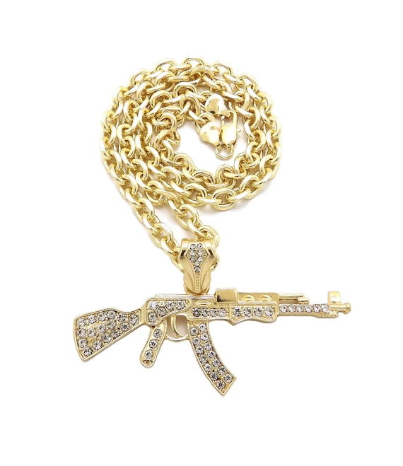 Tupac Gun Necklace
