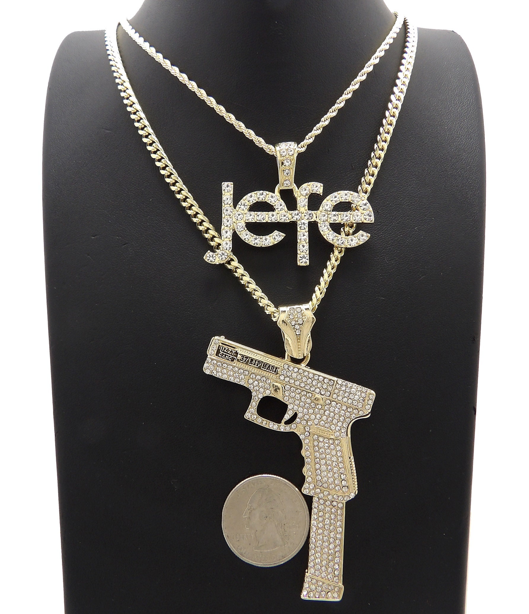 Iced Out Glizzy Gang Gun 4mm/24 Cuban & Jefe - Etsy