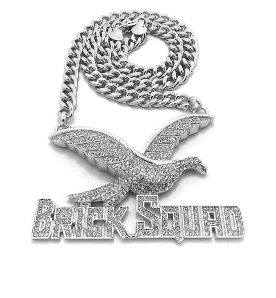 Brick Squad Bird Logo BLINGFACTORY Hip Hop Iced 1017 Brick Squad