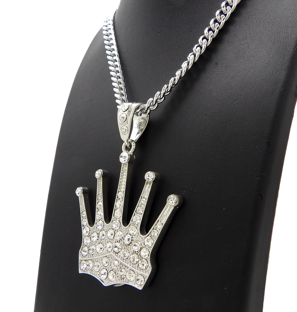Iced Out King Crown Pendant 6mm/24 Cuban Chain Hip Hop - Etsy