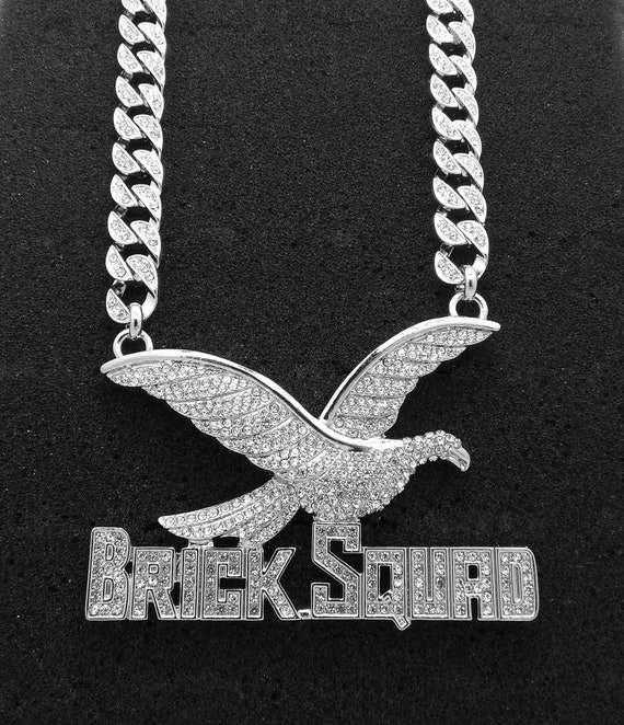 Brick Squad Bird Logo BLINGFACTORY Hip Hop Iced 1017 Brick Squad
