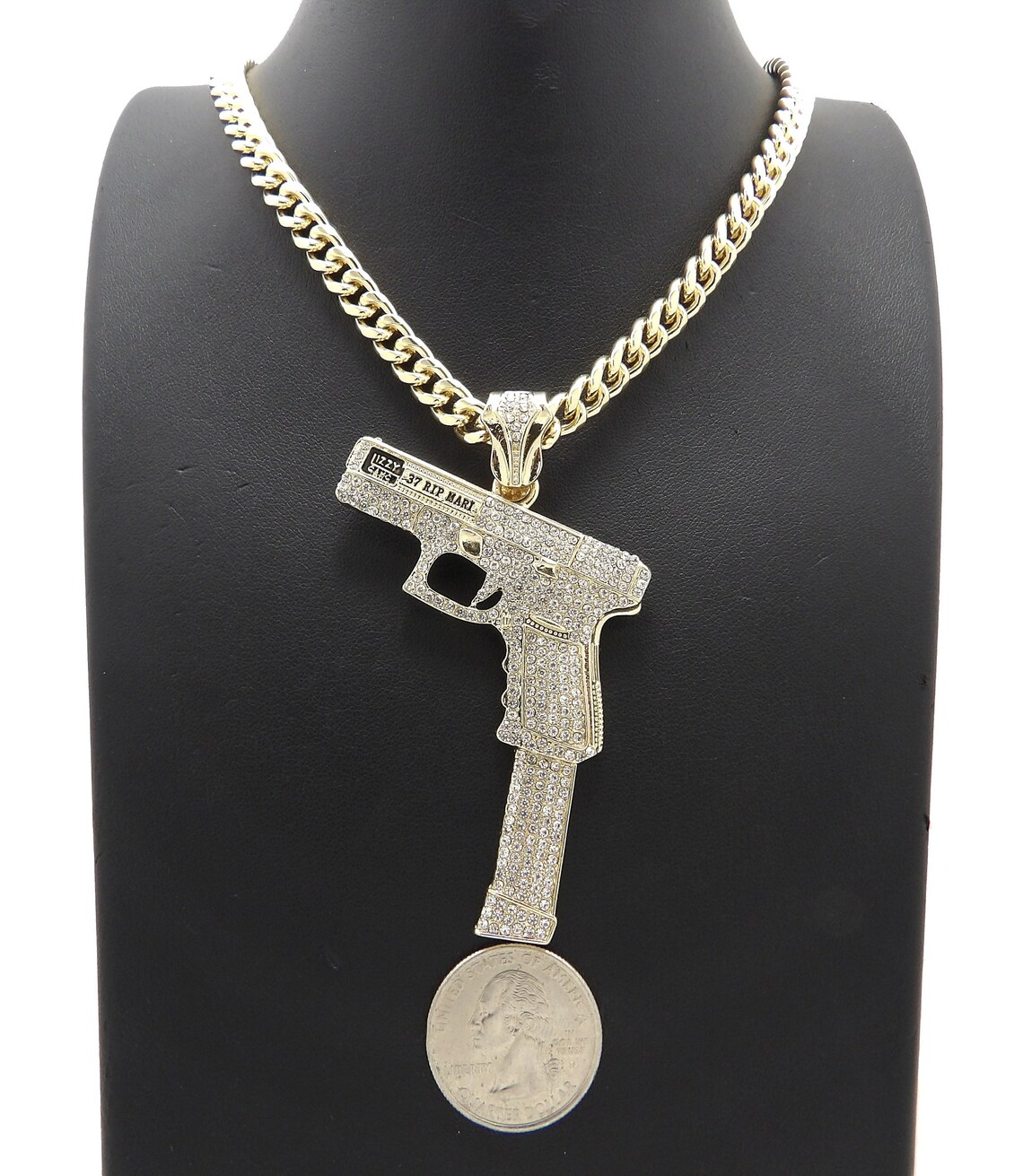New Iced Out Glizzy Gang Hand Gun Pendant - Etsy Canada