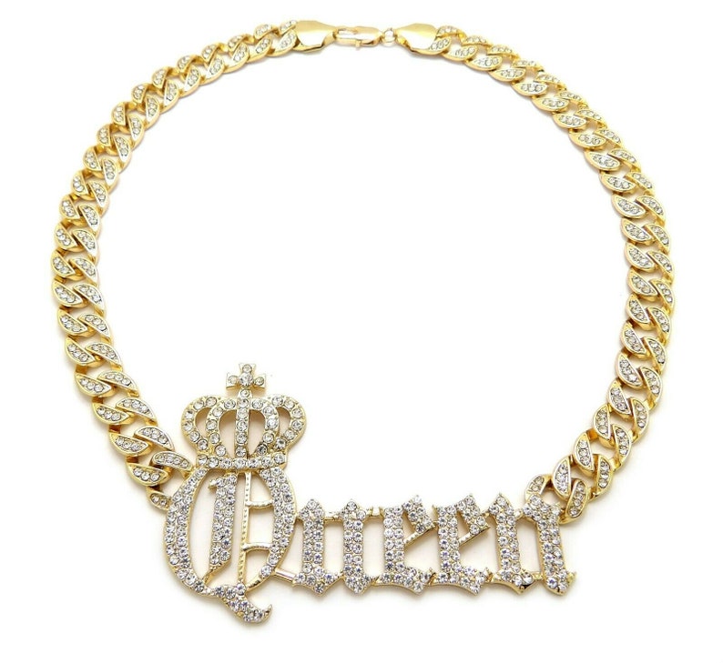 New Iced Out Crown Queen Pendant | Etsy