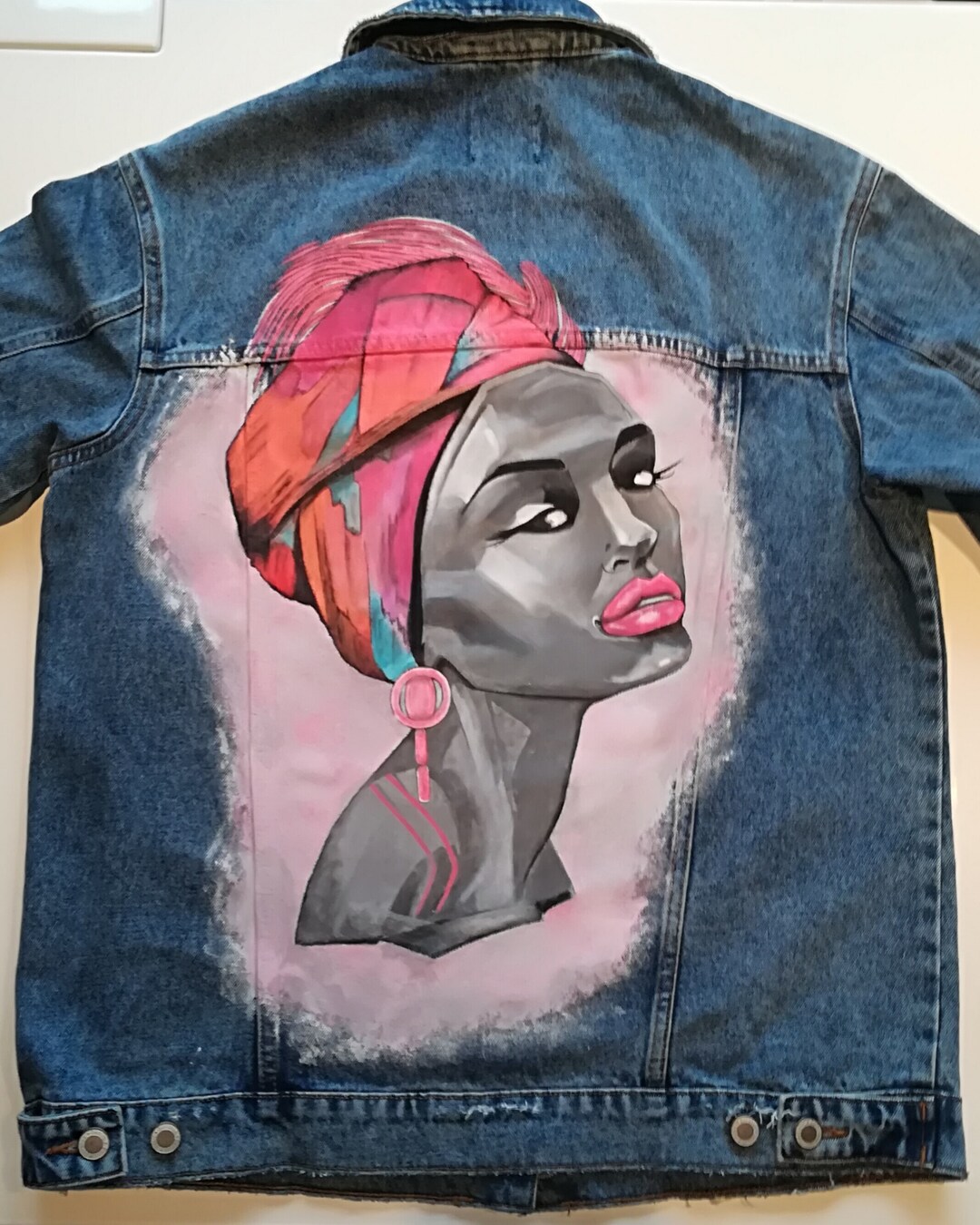 Hand Painted Denim Jacket - Etsy