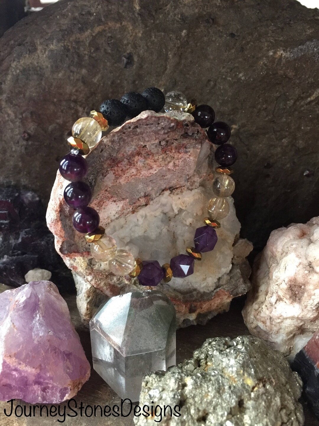 Souls Journey Amethyst Rutilated Quartz Venus Hair and - Etsy Nederland