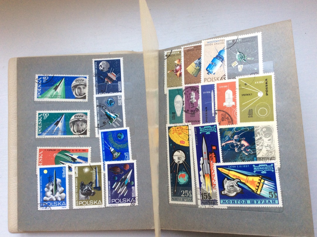 Antique Space Stamp Album With Space Stamps - Etsy