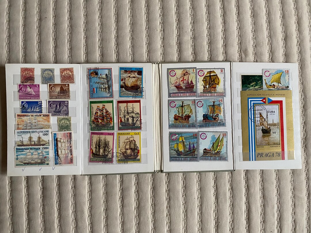 Little Album With Postage Stamps - Ships | Ships Stamps - Etsy