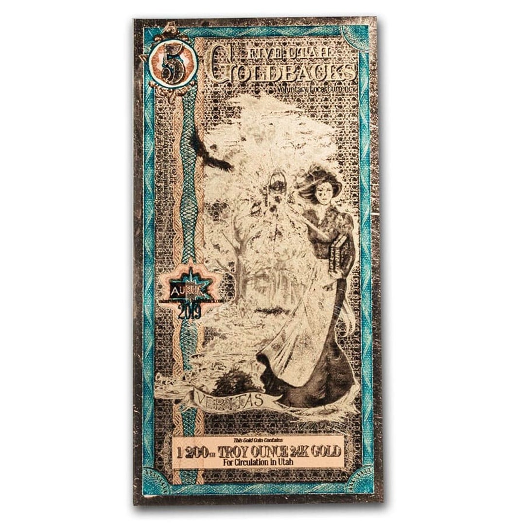 5 Utah Goldbacks 2019 Aurum Gold Note 24k First Year of Issue - Etsy