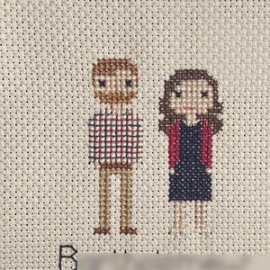 Custom Cross Stitch Portrait: Personalized Wedding, Anniversary, or ...