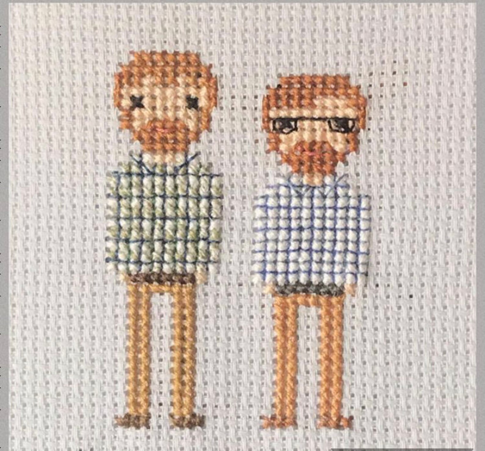 Custom Cross Stitch Portrait: Anniversary, Wedding, or Engagement Gift ...