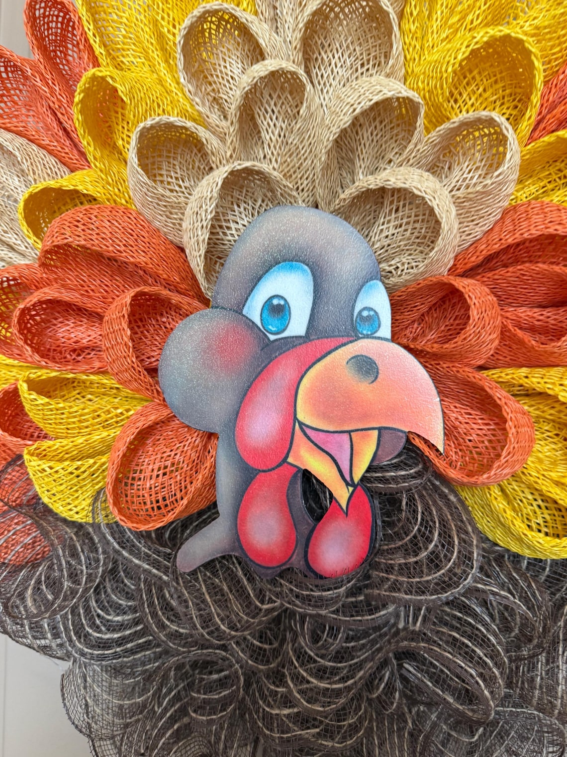 Tom Turkey Wreath Thanksgiving Wreath Fall Whimiscal Wreath Front Door ...