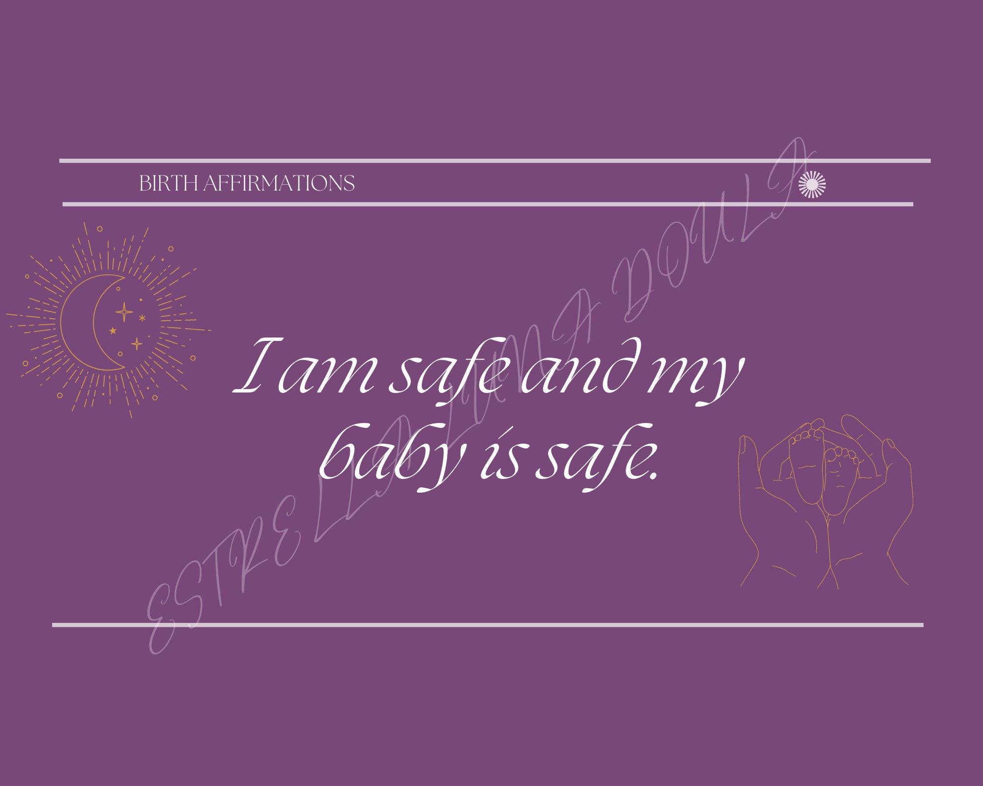 Printable Birth Affirmation Cards for Labor and Delivery, Home Birth ...