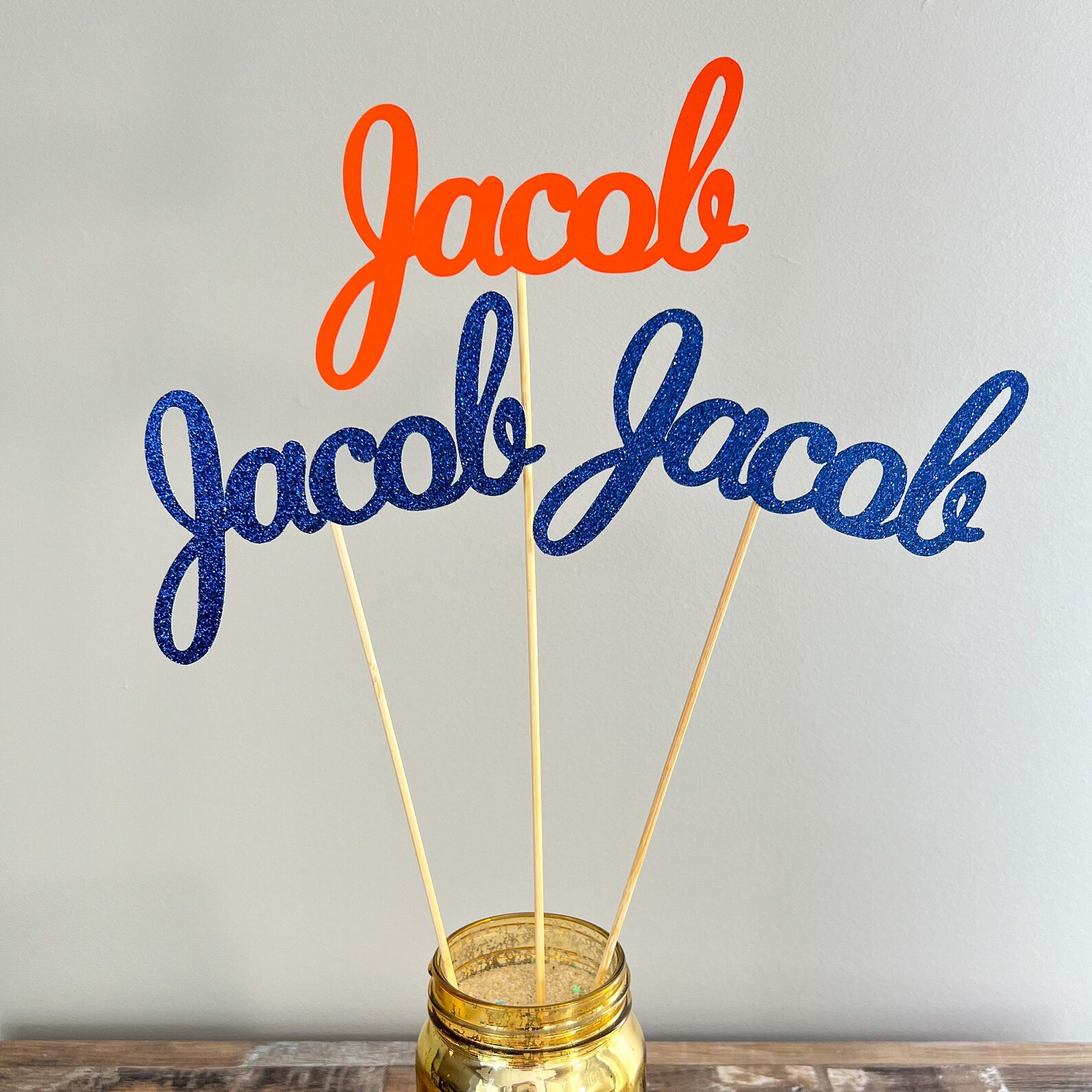 3 Pack Cursive Name Sticks - Etsy