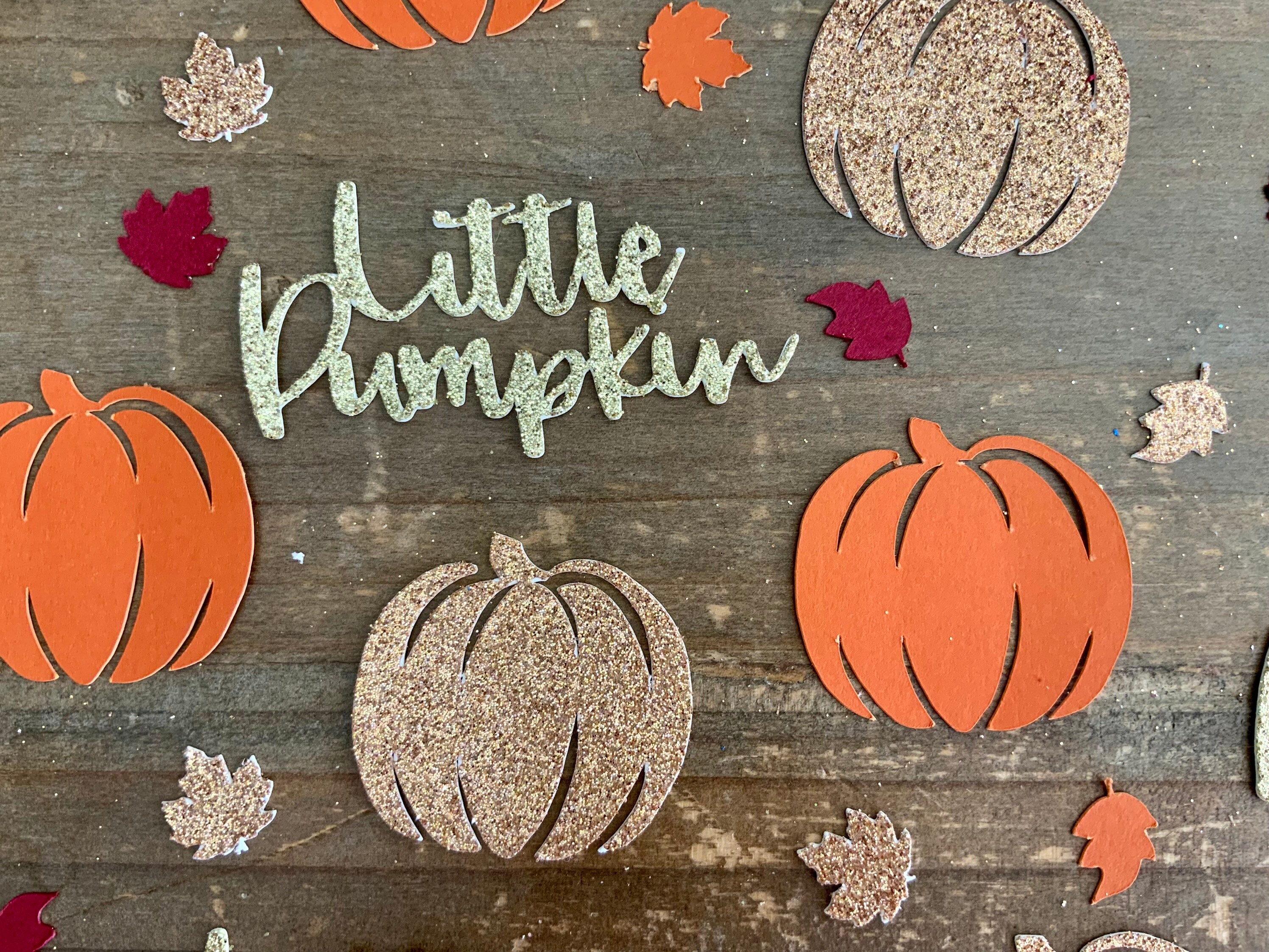 150 Piece Little Pumpkin Fall Confetti - Orange/copper Mix - Etsy