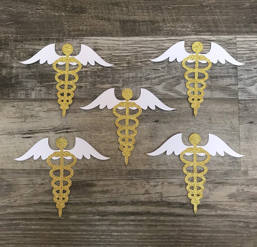 Caduceus Die Cuts - Medical Symbol Embellishments (5 Pack) - Etsy