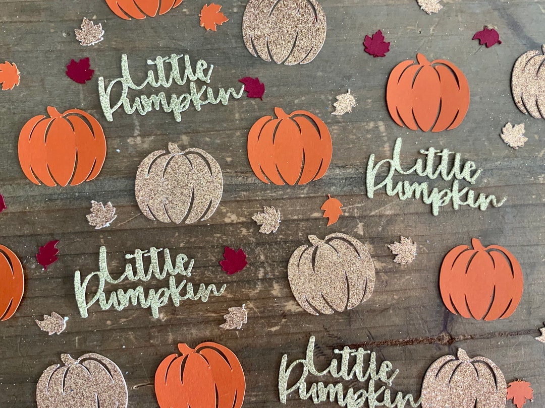 150 Piece Little Pumpkin Fall Confetti - Orange/copper Mix - Etsy