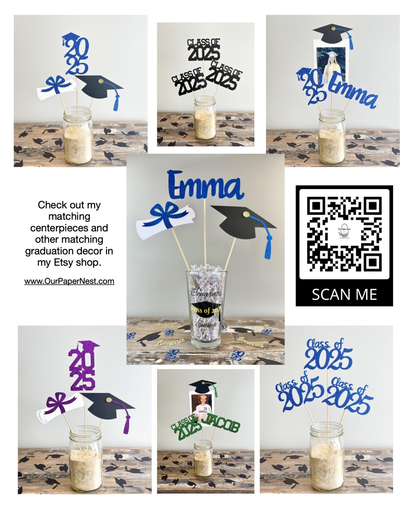 Graduation Cap Die Cuts - 5 Pack - Etsy