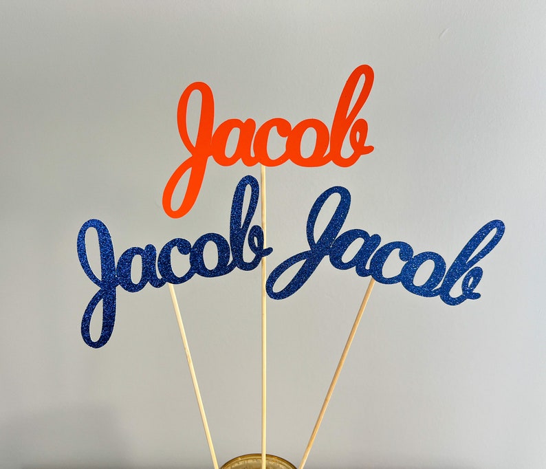 3 Pack Cursive Name Sticks - Etsy