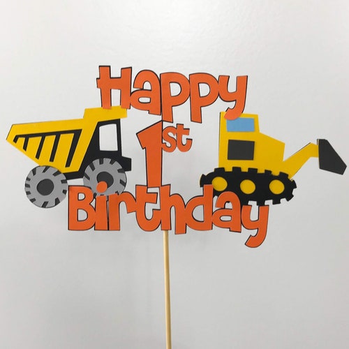 Front Loader Cake Topper Construction Birthday Party Boy - Etsy