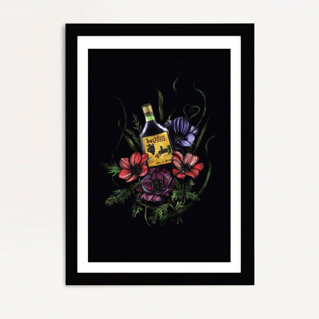 BUCKFAST WINE Scottish Art Print Unframed A3 Wall Print Scottish Gifts ...