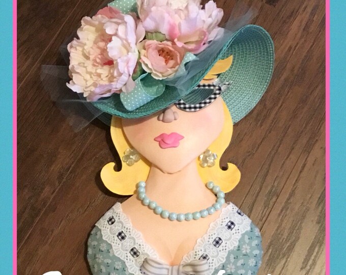 Marabell Summer Wreath Attachment Girl Wearing Sun Bonnet - Etsy