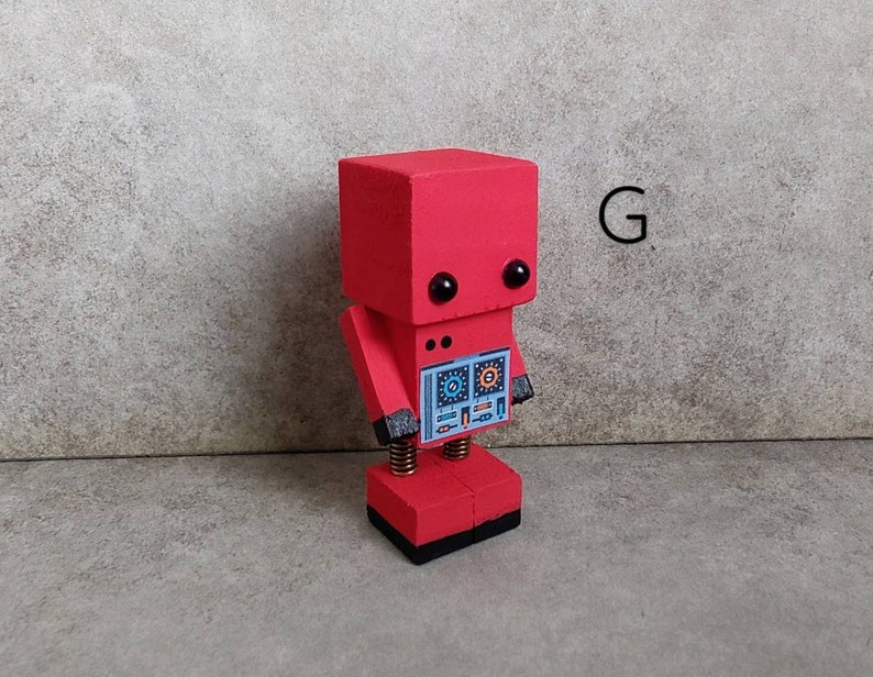 Miniature Wooden Robots. Rusty Robot Collection. | Etsy UK