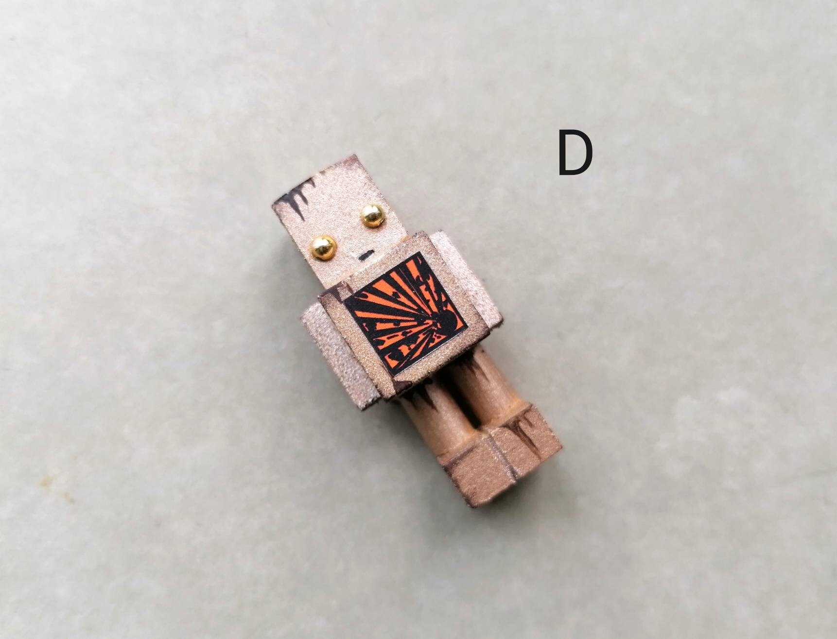 Rusty robots. Collectable wooden robot figurines. | Etsy