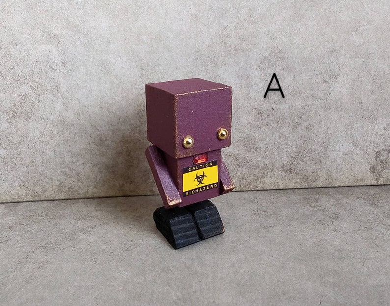 Miniature Wooden Robots. Rusty Robot Collection. | Etsy UK