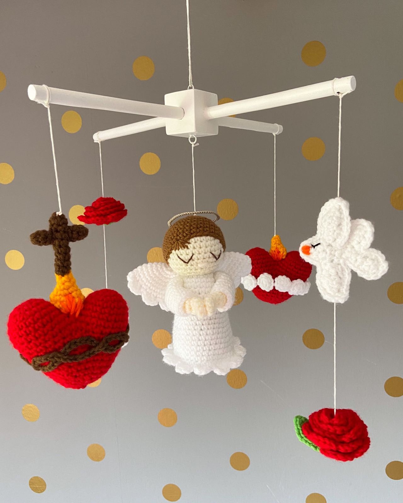 Sacred Heart of Jesus/ Angel - Baby Mobile - Etsy