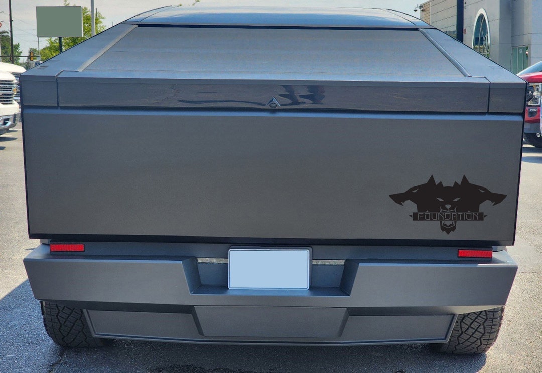 Tesla Cybertruck 2023- Cyberbeast Foundation Series Logo Rear Bed Decal ...