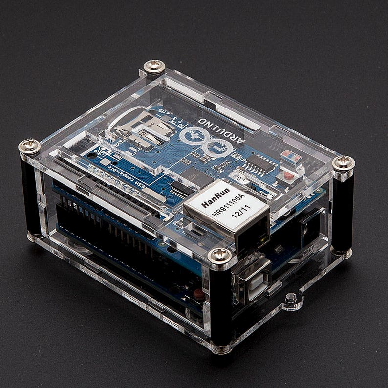 Arduino Uno With Ethernet Shield Acrylic Box Enclosure Etsy 3146