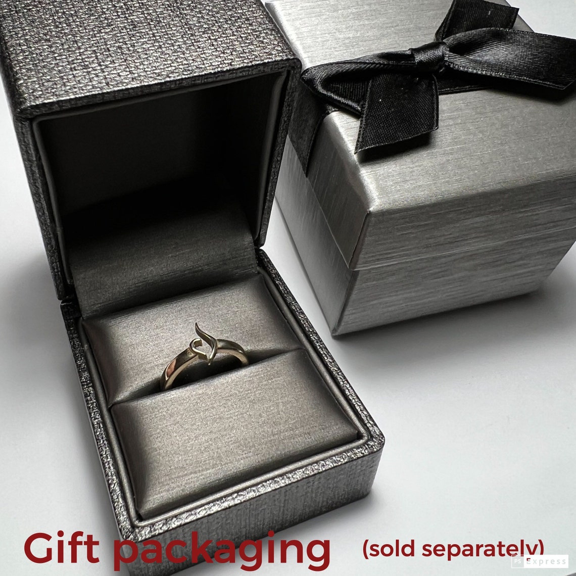 Shine Semicolon Ring With Two Clear Swarovski Crystals. - Etsy