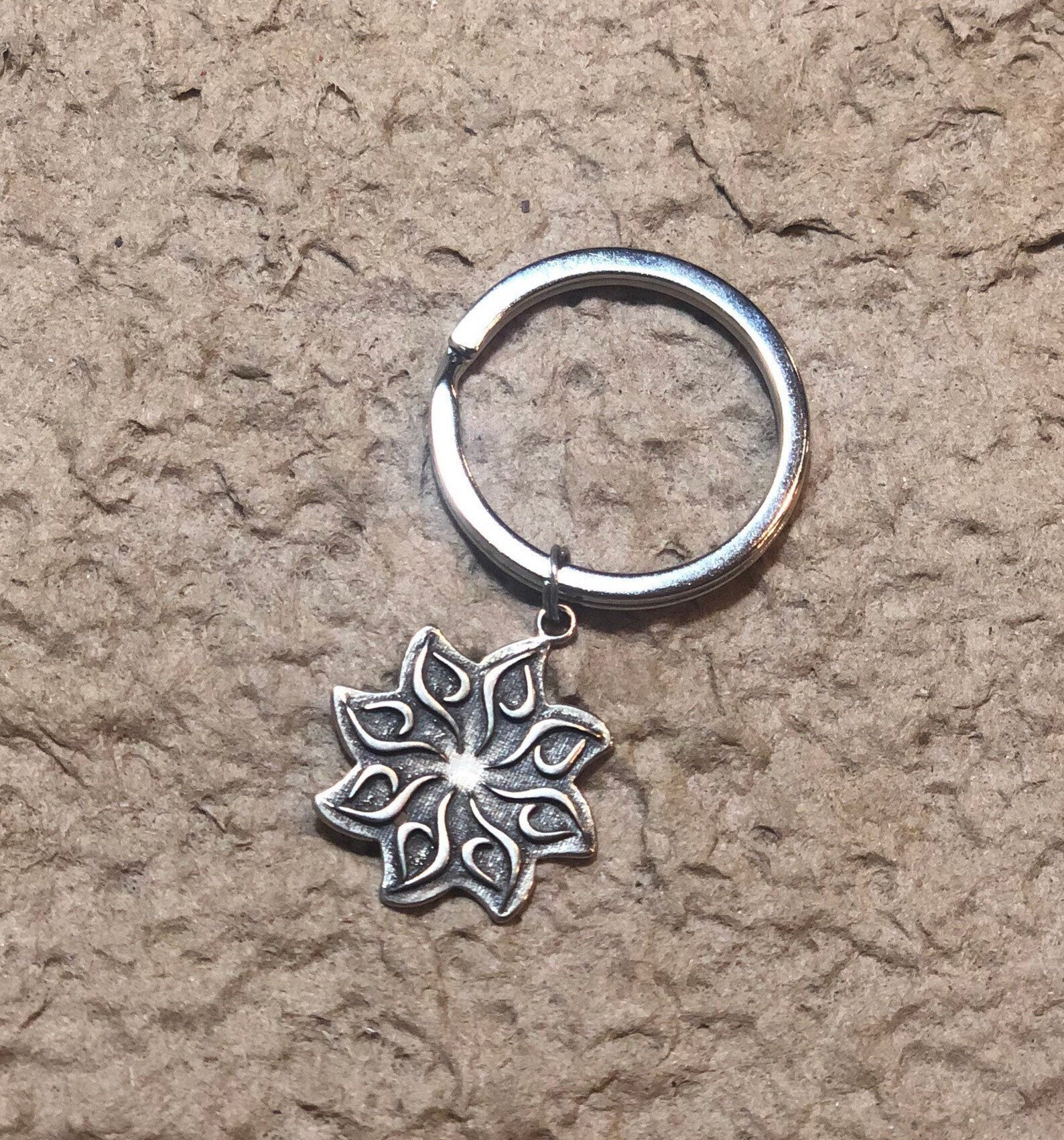 Unisex. Eating Disorder Recovery Keychain. Eternal Strength (silver 925 ...