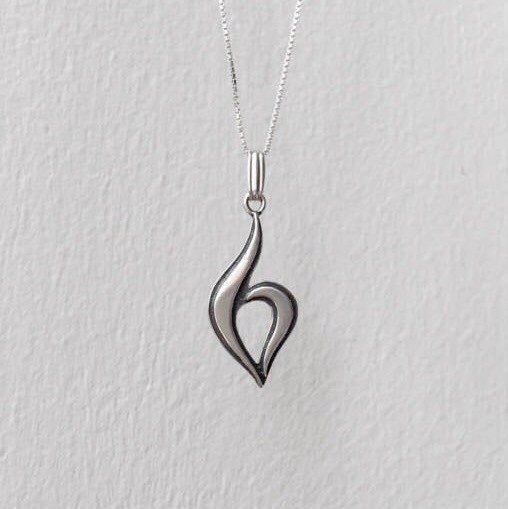 Eating Disorder Recovery Symbol Necklace With 1" Pendant. Sterling ...