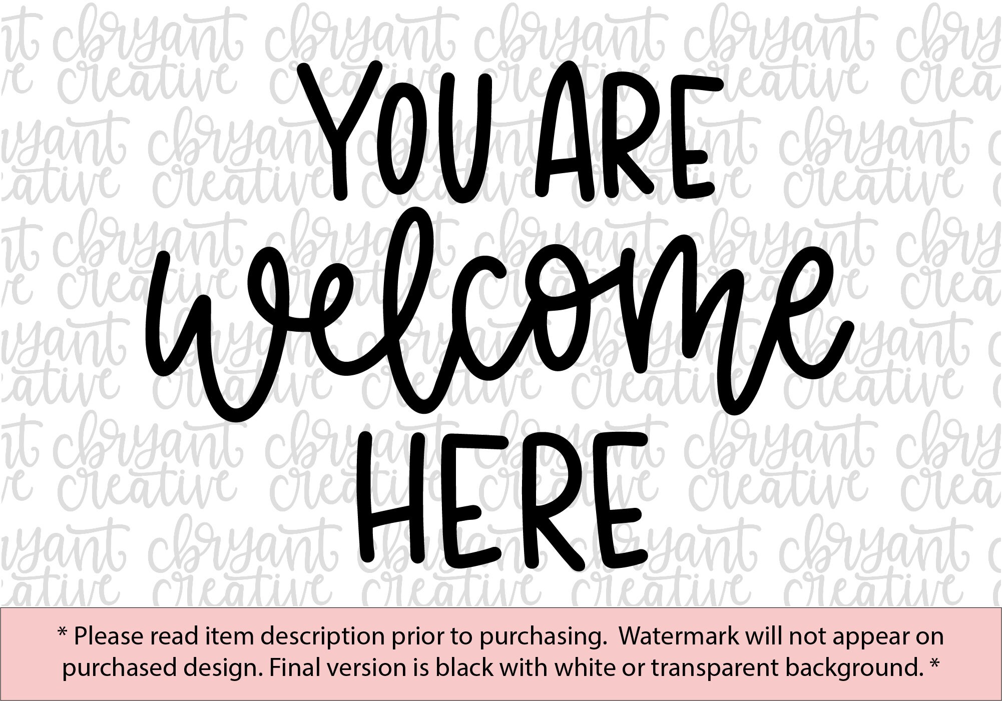 You Are Welcome Here Hand Lettered SVG Zip File Containing | Etsy