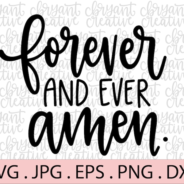 Forever and Ever Amen Dxf - Etsy