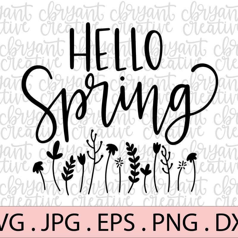 Hello Spring Svg - Etsy