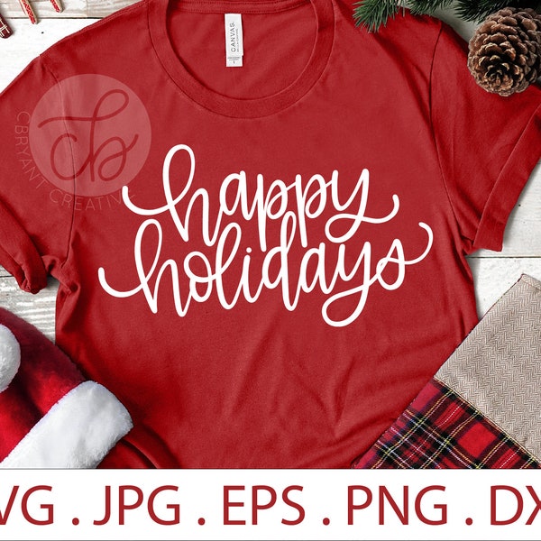 Happy Holidays Svg - Etsy